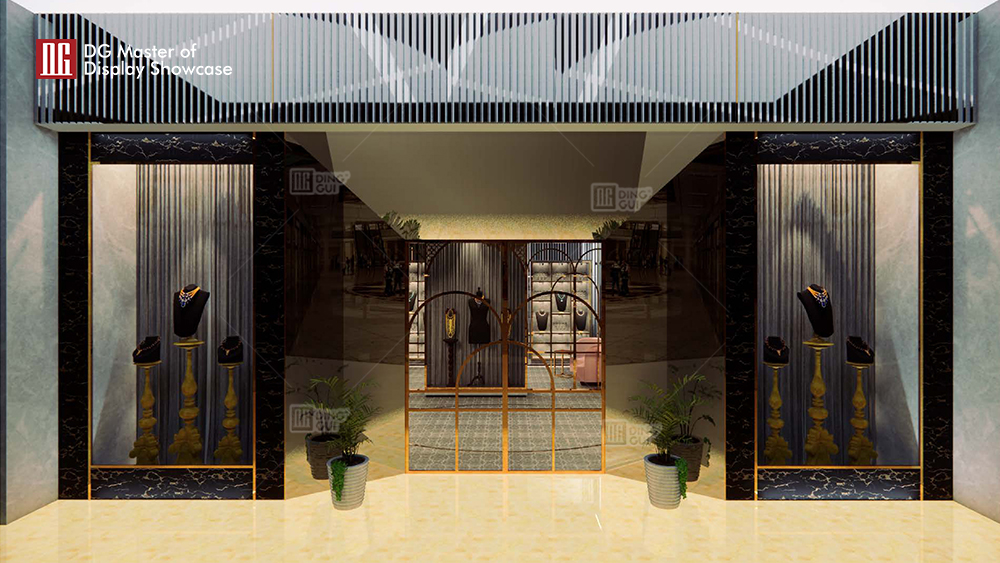 High-end luxury jewelry display case custom showcase project in Dubai ...