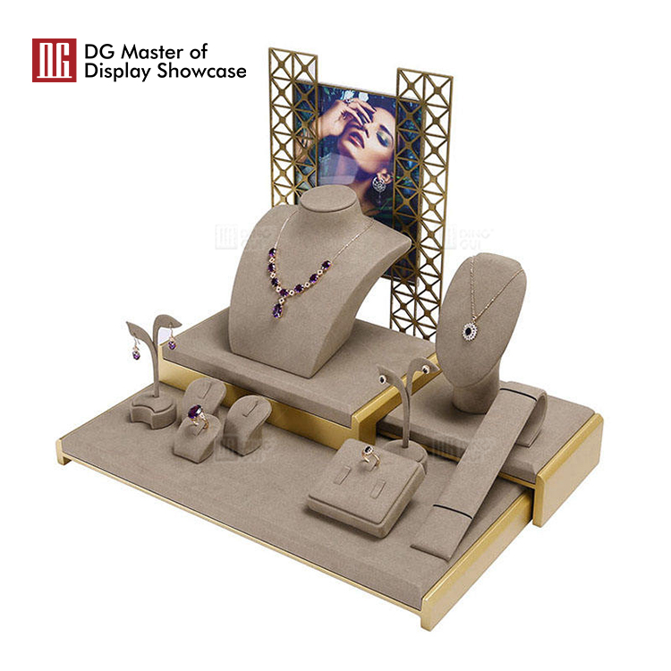 DG Showcase Customized Suede Jewelry Props Display Rack Neck Stands For ...