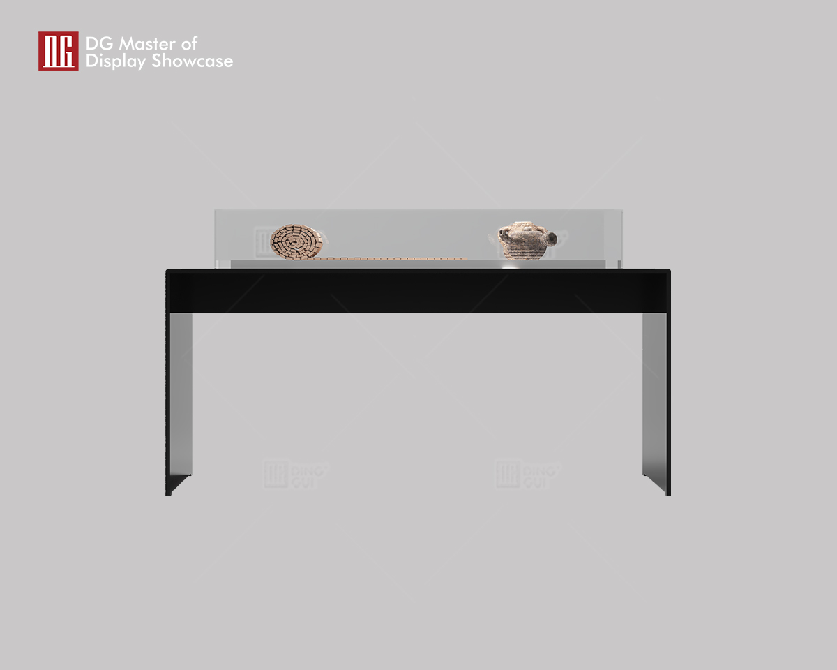 Customized high quality frameless glass museum style display cases ...