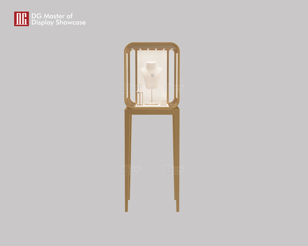 DG Display Showcase’s Luxury Arc-shaped Vertical Cabinet Standing ...