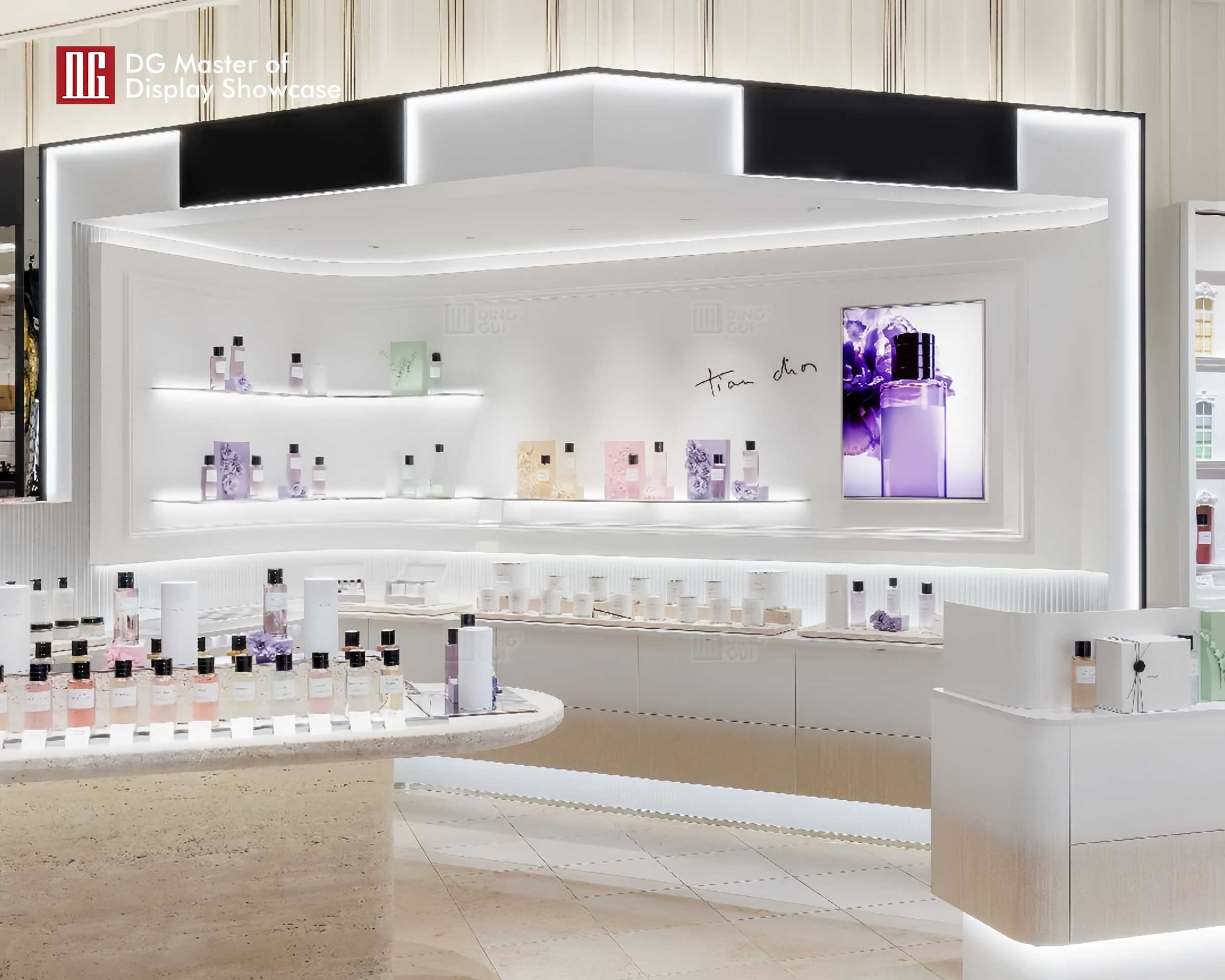 DG Showcase High End Perfume Display Showcase Custom | DG Display Showcase