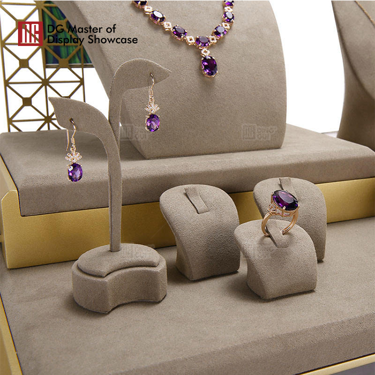 DG Showcase Customized Suede Jewelry Props Display Rack Neck Stands For ...