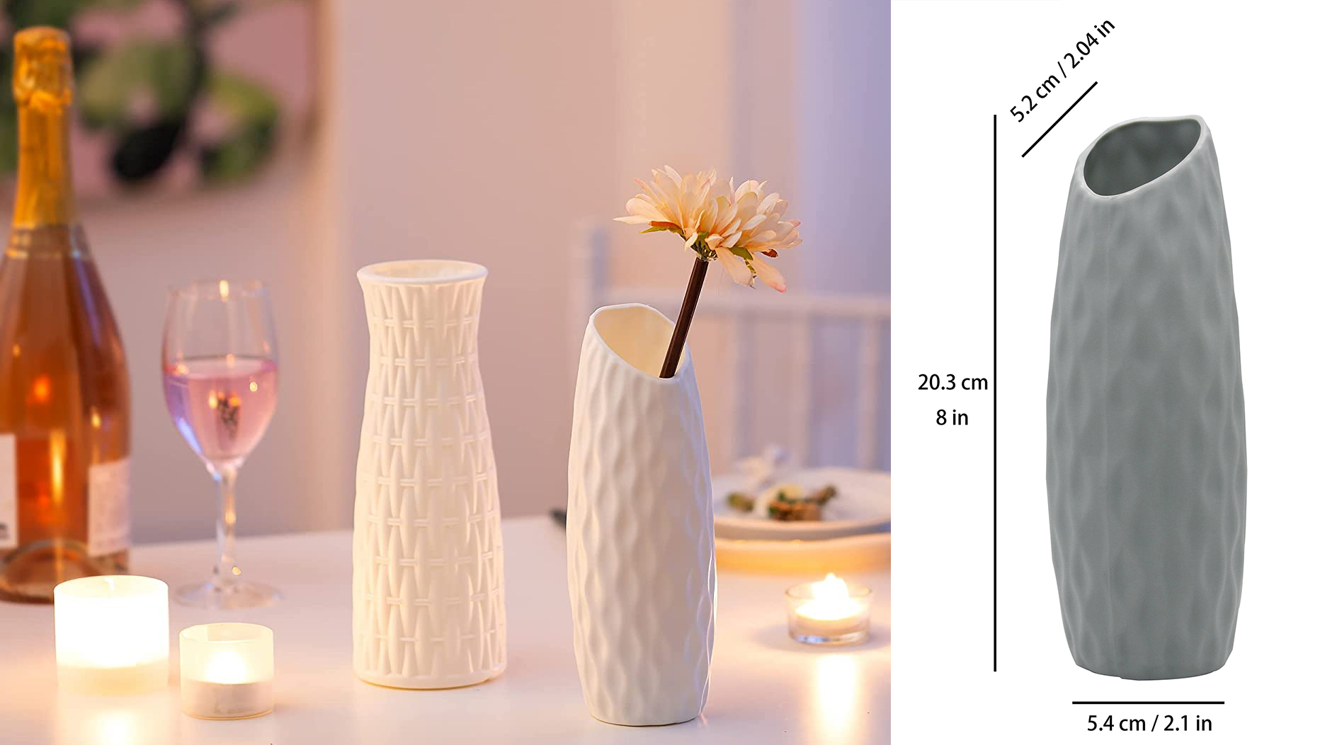 Shatterproof Flower Plant Pot Nordic Plastic Modern Flower Vase