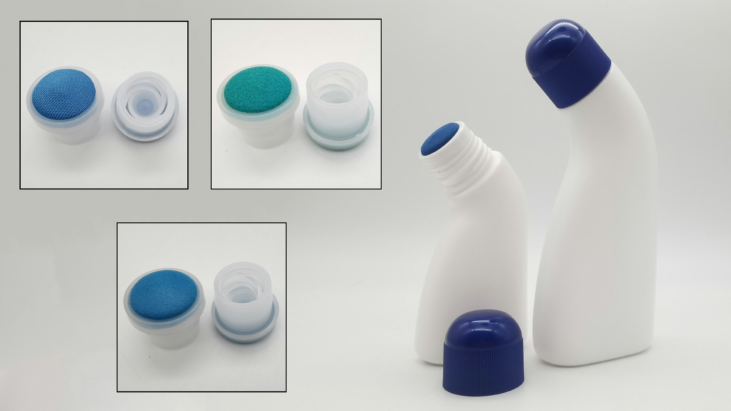 50ml Refillable Plastic Sponge Head Applicator Bottle