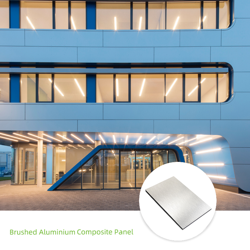 4mm thickness brushed silver aluminum composite panel