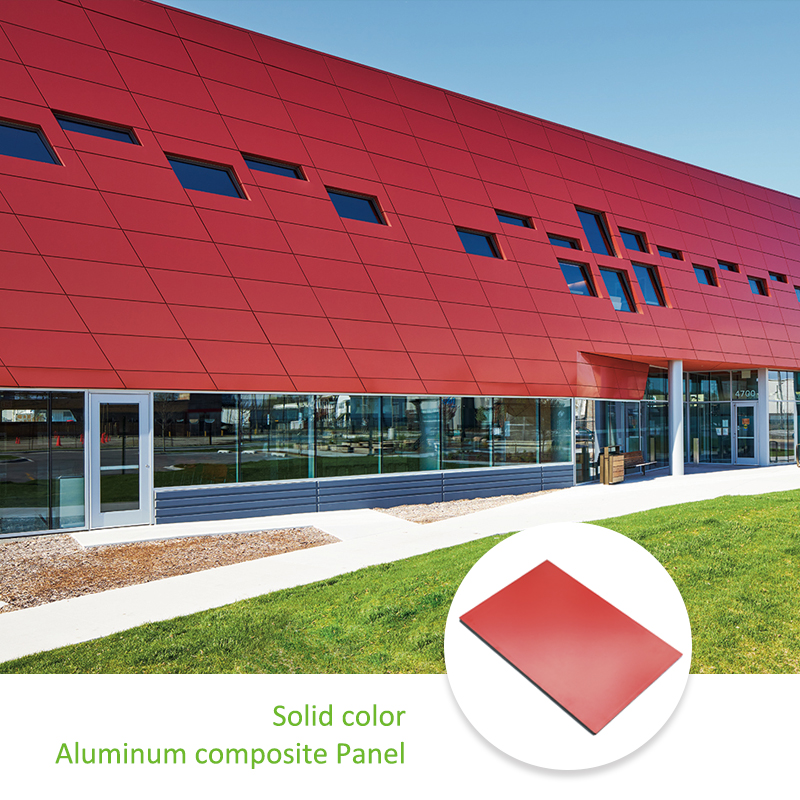 Solid color acp sheet aluminum composite panel
