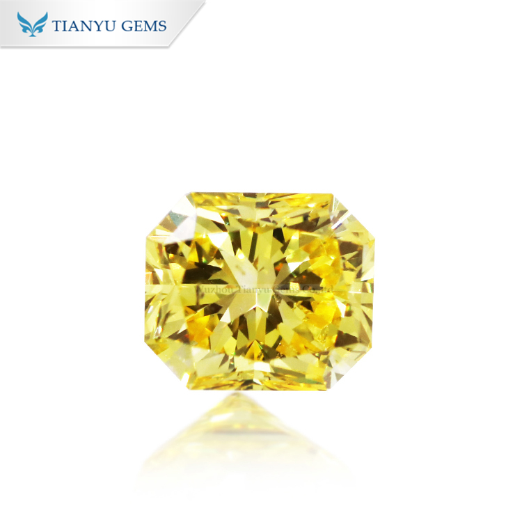 Tianyu gems 1.53ct Radiant Cut Yellow Lab Grown IGI Certified HPHT/CVD Loose Diamond Price For ...