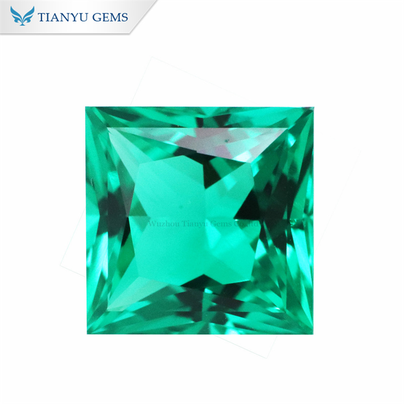 Customized Princess Cut Hydrothermal Emerald Manufacturers From China ...