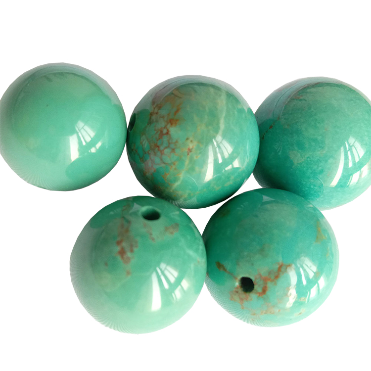 Real Turquoise Round Beads Supplier, Natural Turquoise Beads | ZH Gems