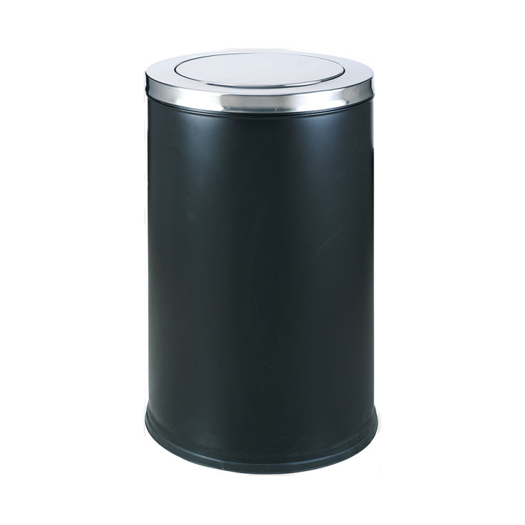 Big capacity black color round waste container (YH-165)