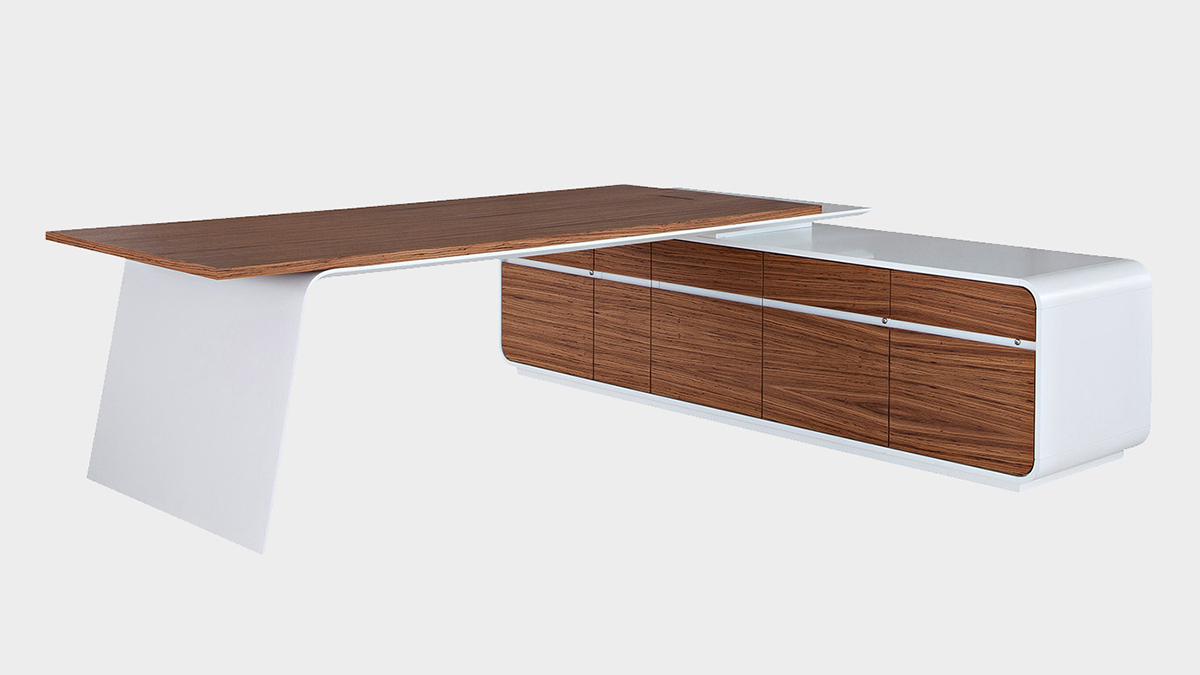 Colan wood veneer executive desk Dover