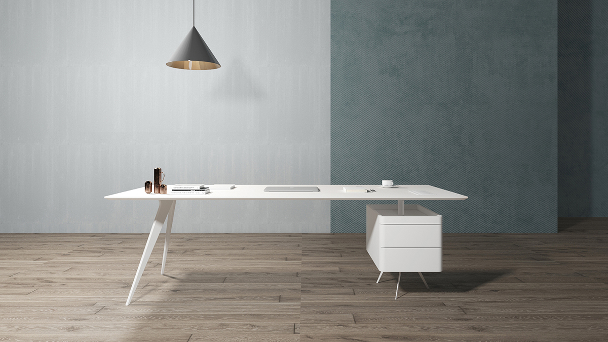 Colan wood veneer executive desk Dover