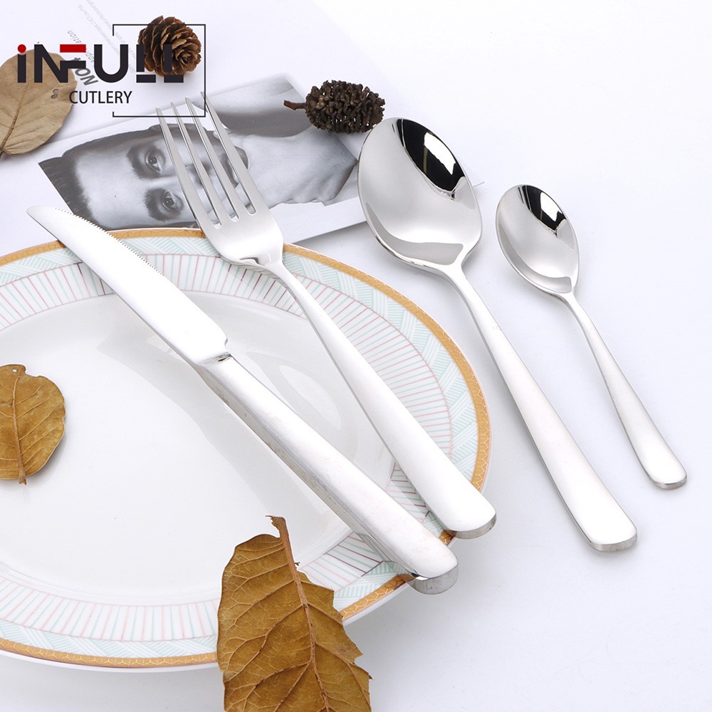 4 PCS Stainless Steel Cutlery Set Dinner Fork Spoon Knife Teaspoon.