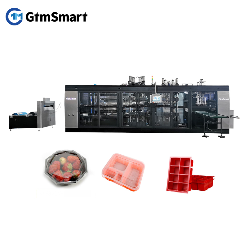 Multi Stations Air Pressure Plastic Biscuit Box Tray Thermoforming ...