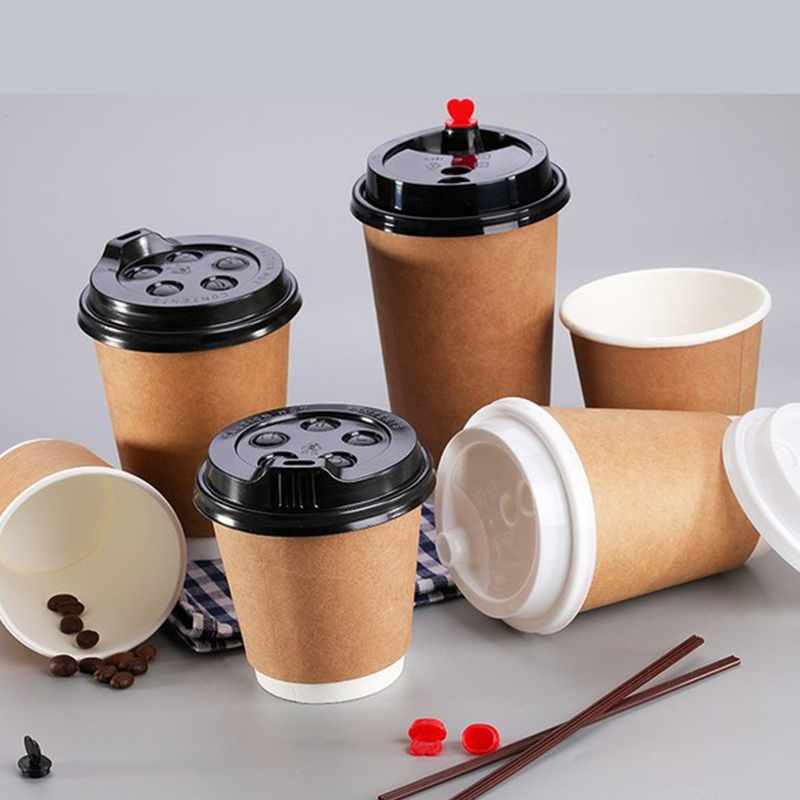 Kraft Paper With Pbs Lamination Disposable Double Wall Coffee Paper Cup ...