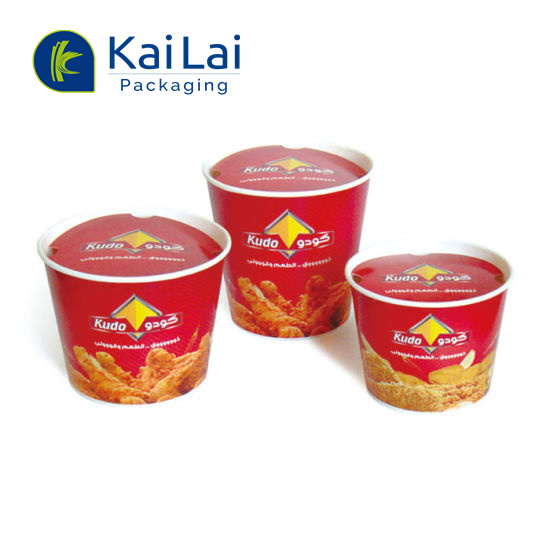 Best custom logo 85oz disposable fried chicken paper bucket with flat ...