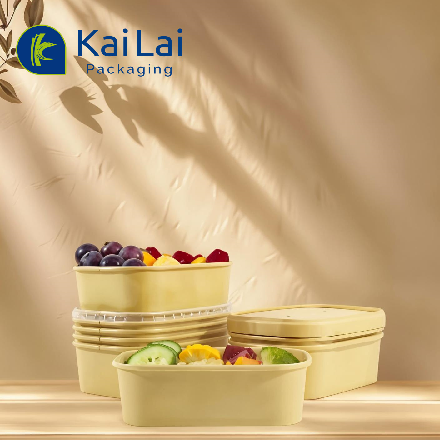 Eco Friendly Rectangular Paper Bowl Square/Rectangle Kraft Paper Bowl ...