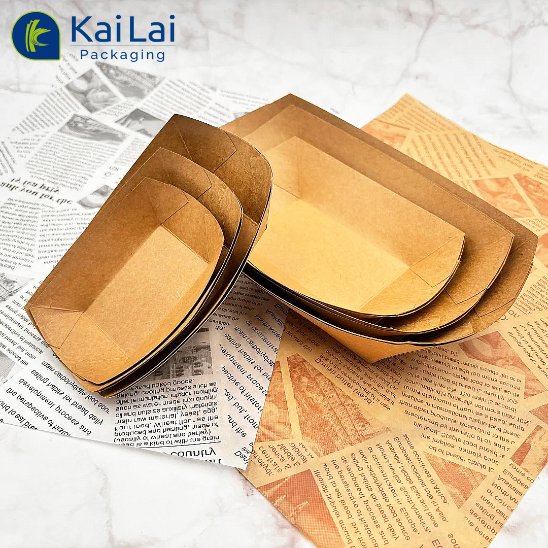 Wholesale Disposable Paper Boat Tray Bio-degradable Sushi Packaging ...