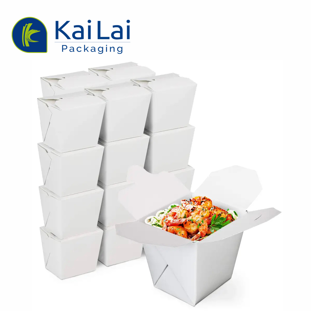 Restaurants supplies disposable tableware rectangle bottom paper noodle ...