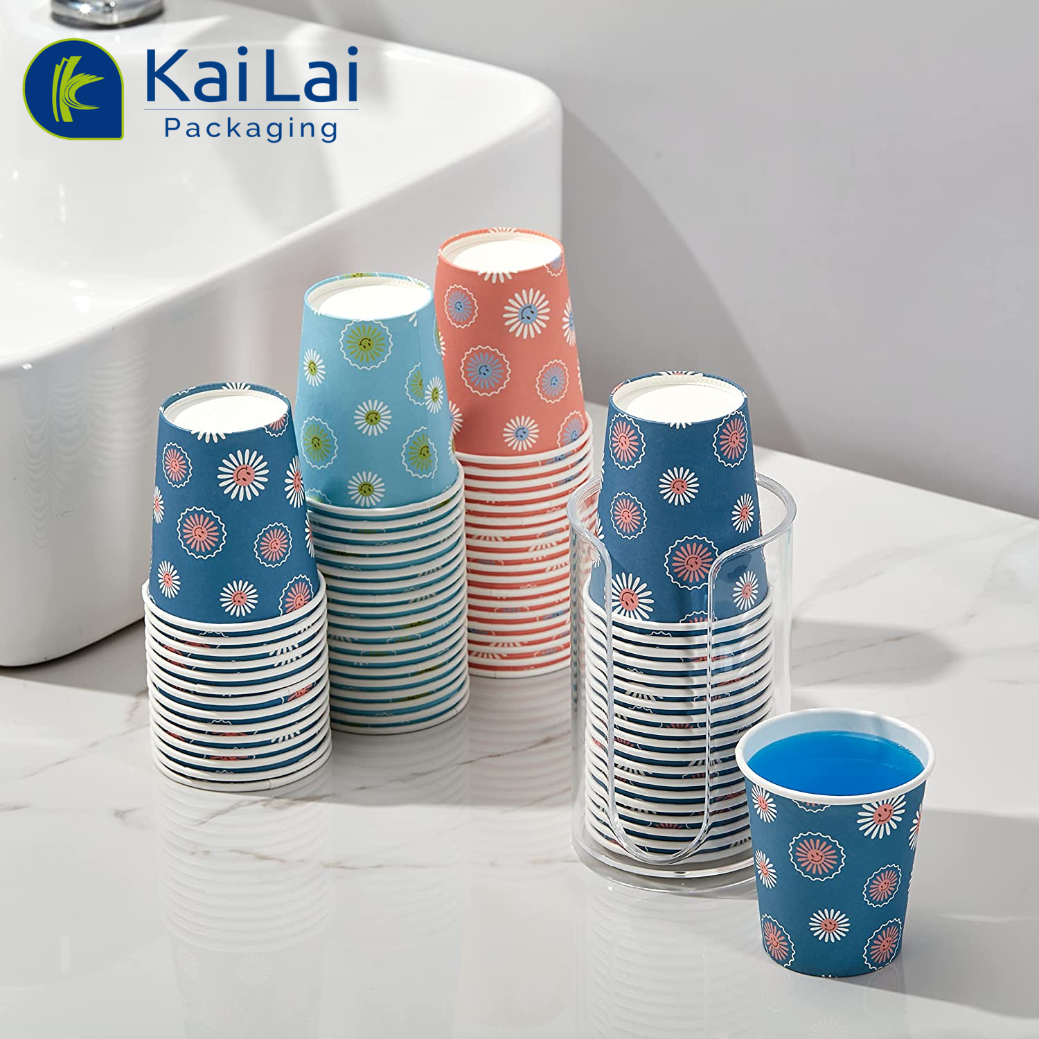 Customized high quality 22oz disposable paper milktea cups with lid ...