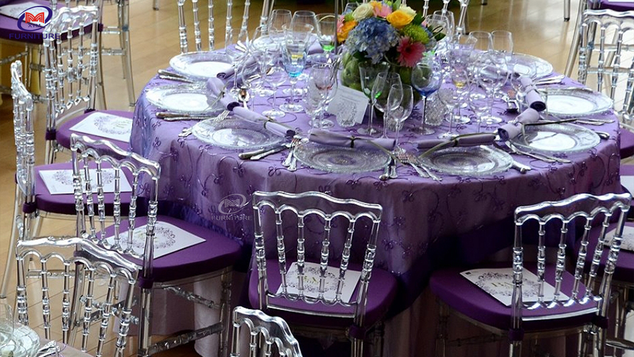 Transparent crystal clear chair for wedding event