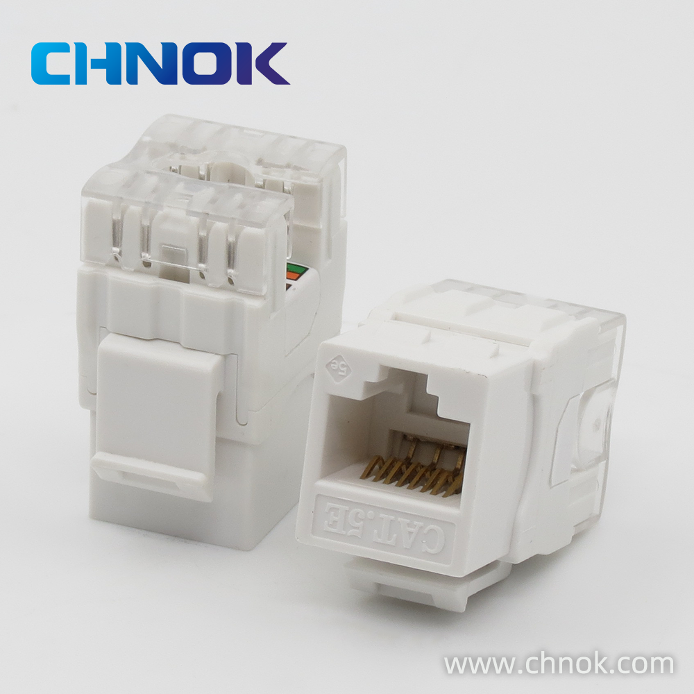 RJ45 UTP Cat5e 8P8C 180 Degree Keystone Jack DP-KJ-8025-PT