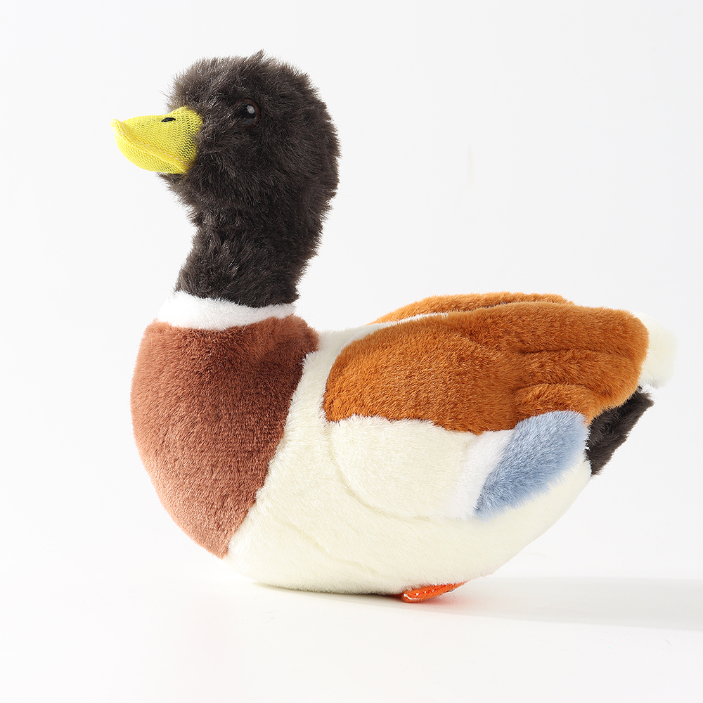 Kawaii Realistic Mallard Duck Plush Toy Stuffed Animal Lifelike Green ...