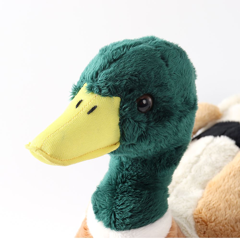 Kawaii Realistic Mallard Duck Plush Toy Stuffed Animal Lifelike Green ...