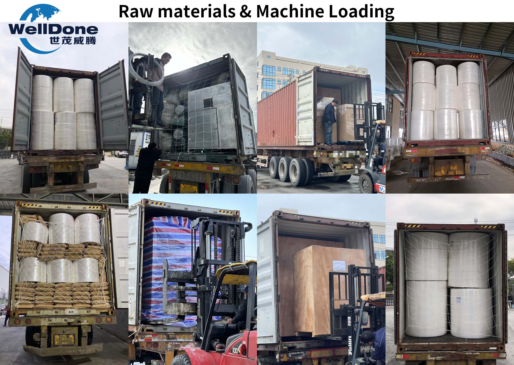 Raw materials & machine hitting the roads | WELLDONE