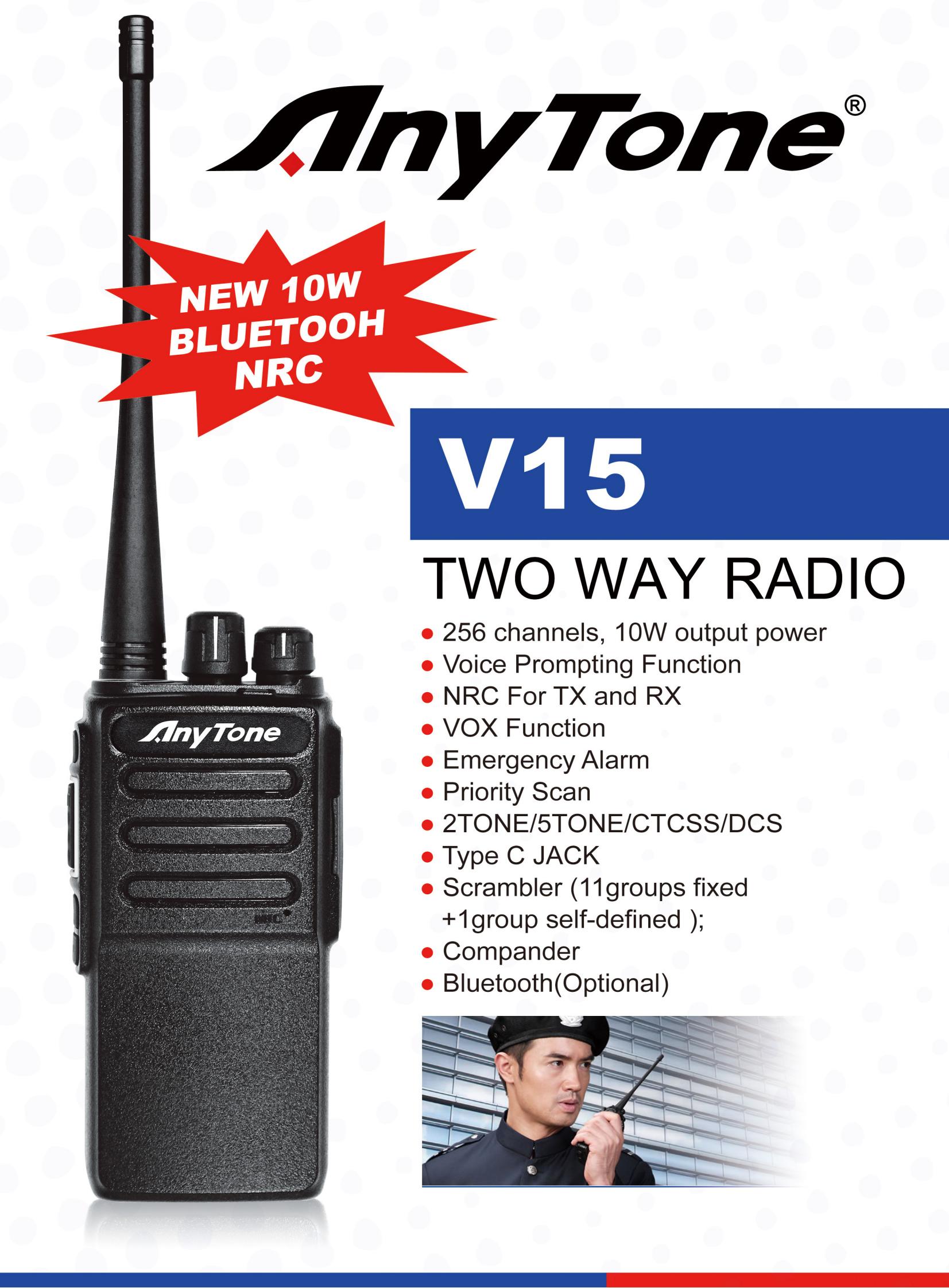 Analog Two Way Radio with 10W High Power