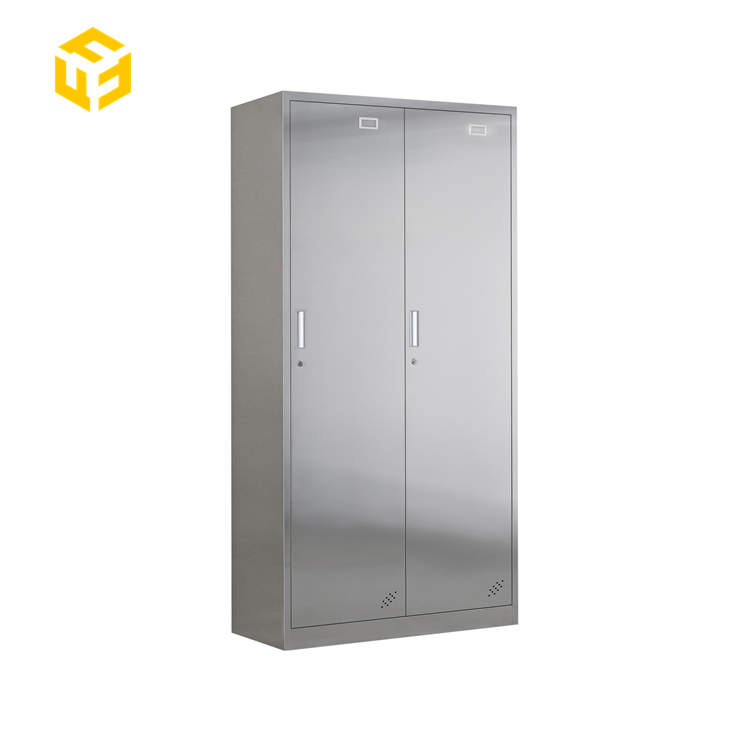 Factory Direct Sales Stainless Steel 2 Door Storage Locker