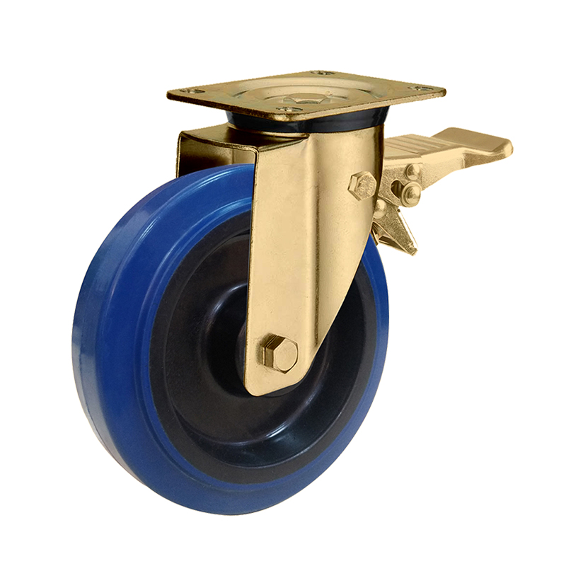 Outdoor waste bin caster elastic rubber wheel for garden or street ...