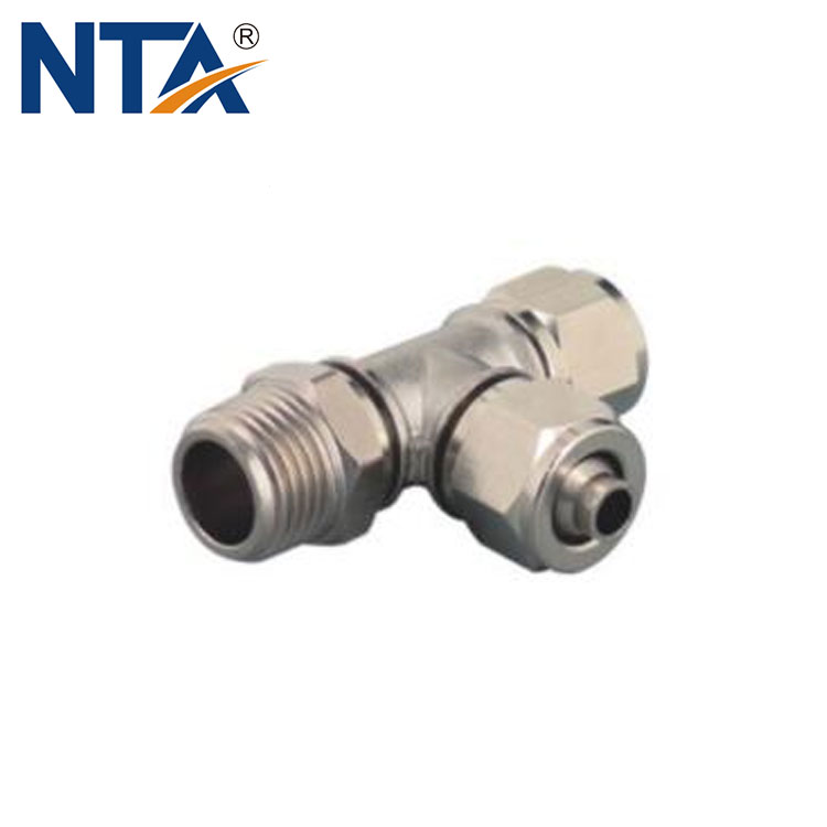 TPD Run Tee Brass Push on Fittings/ Run Tee Pneumatic Push on Fitting ...