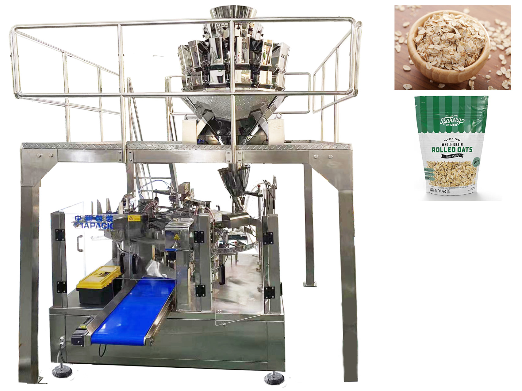 Automatic pre made bag oatmeal filling packaging machine