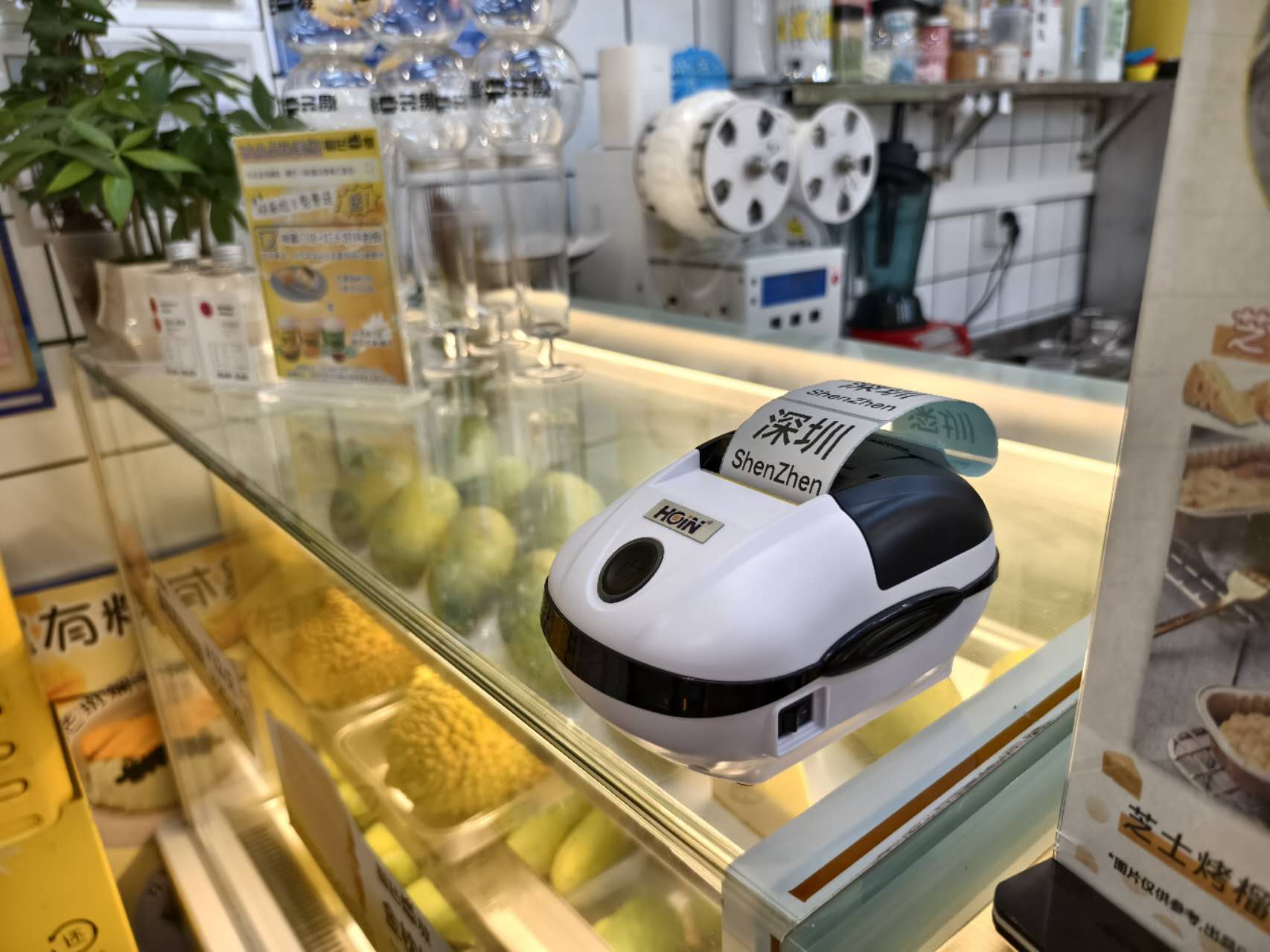 Get a cup in Summer with 2 inch label barcode printer for tea shop ...