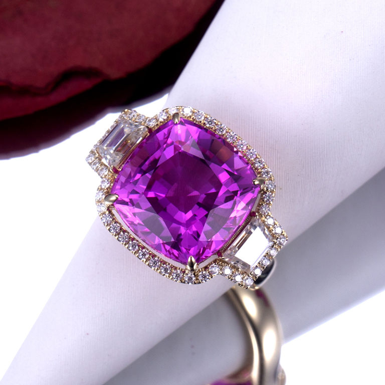 MSR-805 Pink lab Diamond Jewelry with 14K Jewelry Ring