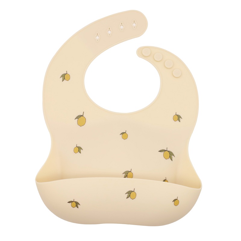 Customized Baby Silicone Bibs with Food Catcher Pocket Soft Adjustable ...