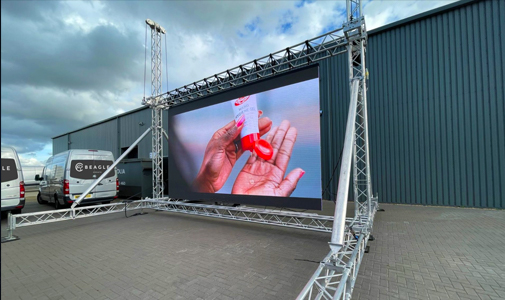 Mexico outdoor frame hoisting LED rental screen | LIGHTALL