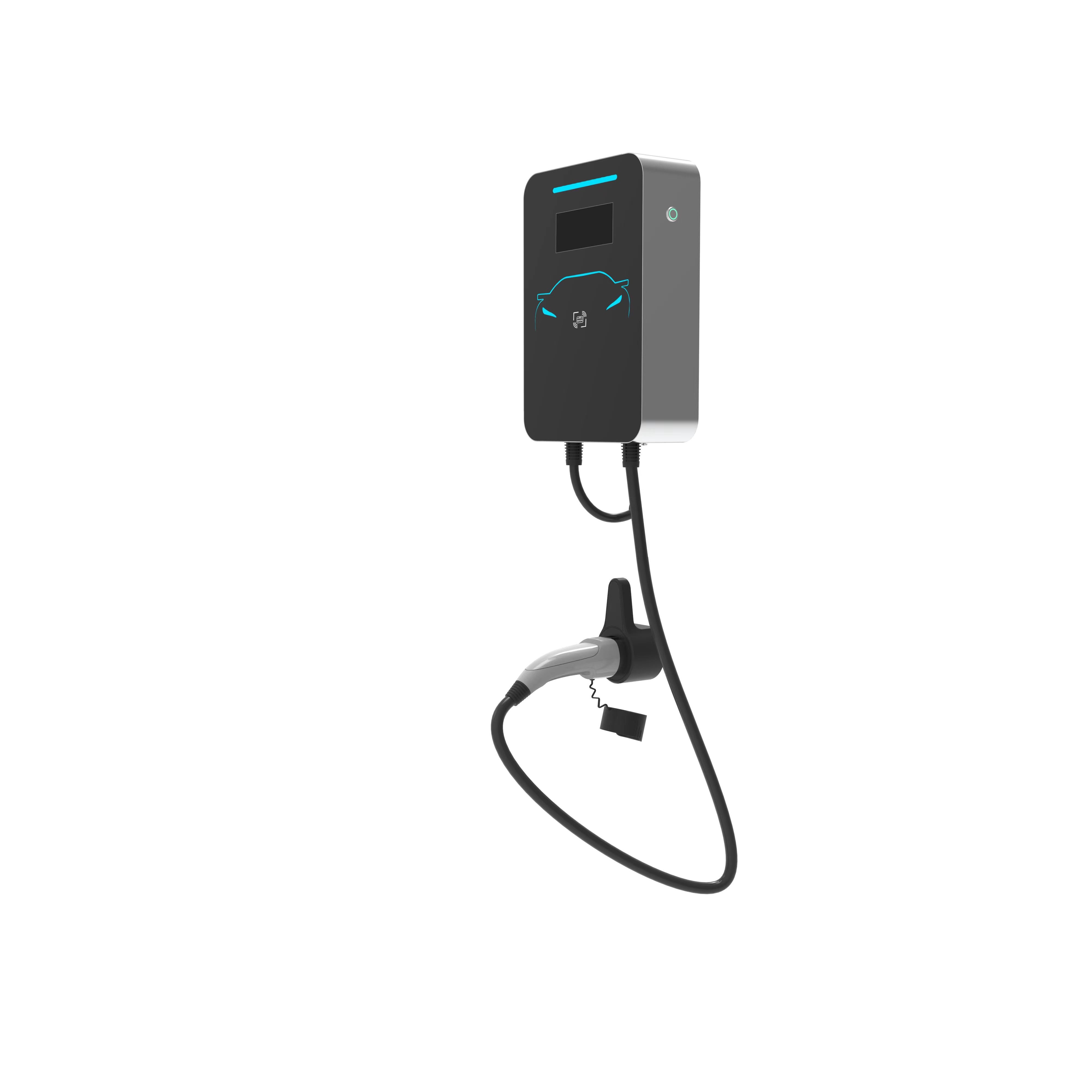 EVCOME Wall Mounted Ev Charger (22kw 32A 380V) With Gun Line Tethered 3 ...
