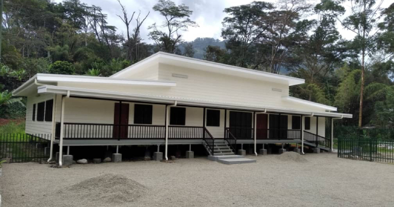 Papua New Guinea Single story Light Steel House - Green Base | TOPPRE