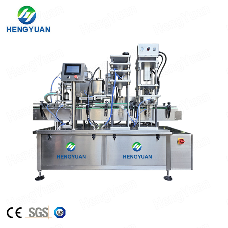 Quality 2in1 Automatic Glass Jars Filling and Vacuum Capping Machine HYFC-100L Manufacturer ...
