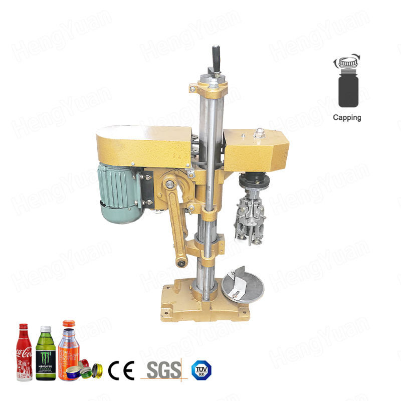 HYSC-1A Semi-automatic Aluminum Cap Aluminum Bottle ROPP Lid Capping Machine Products | HengYuan