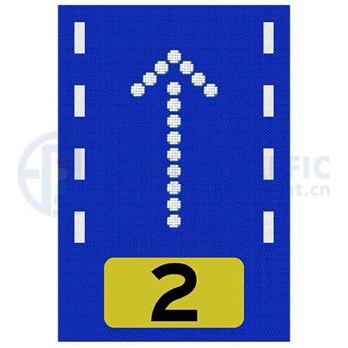 Glowing variable lane sign