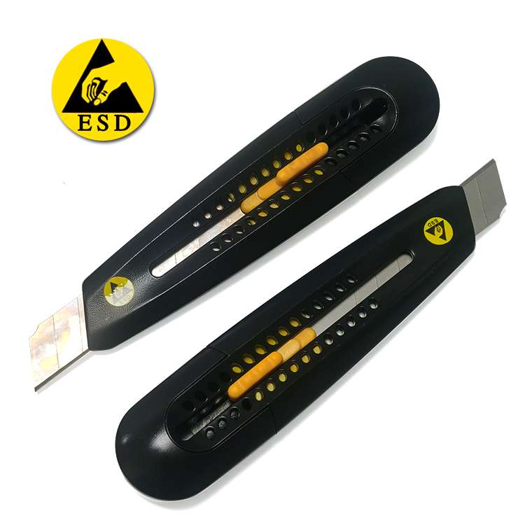 ABS Handle Retractable Safety Knife ESD Anti Static Cutter for Office Use