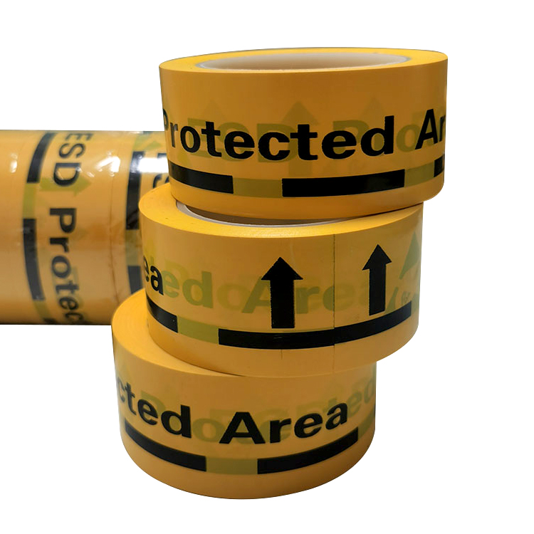 High Adhesive PVC Antistatic ESD Protected Area Warning Tape | ALLESD