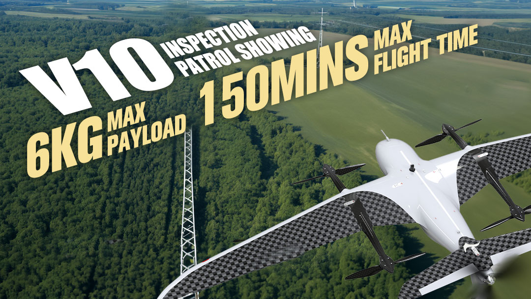Foxtechrobot V10 6Kg Max Payload 150Mins Max Flight Time Mapping UAV ...