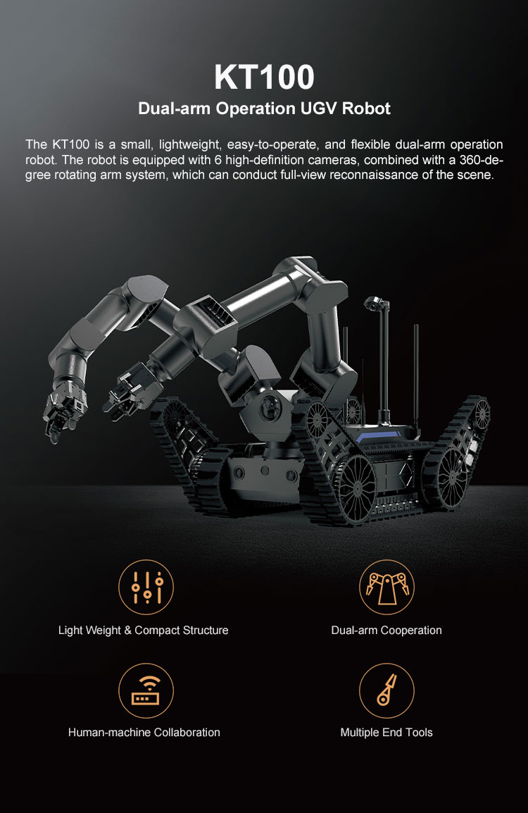 KT100 Indoor Outdoor Remotely Control Autonomous Robot Intelligent ...