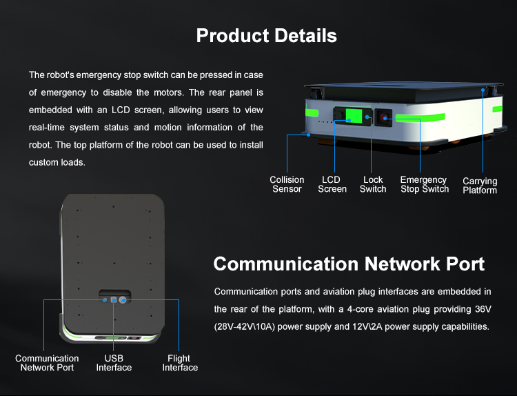 Foxtechrobot P500 handling delivery patrol ugv agv robot chassis ...