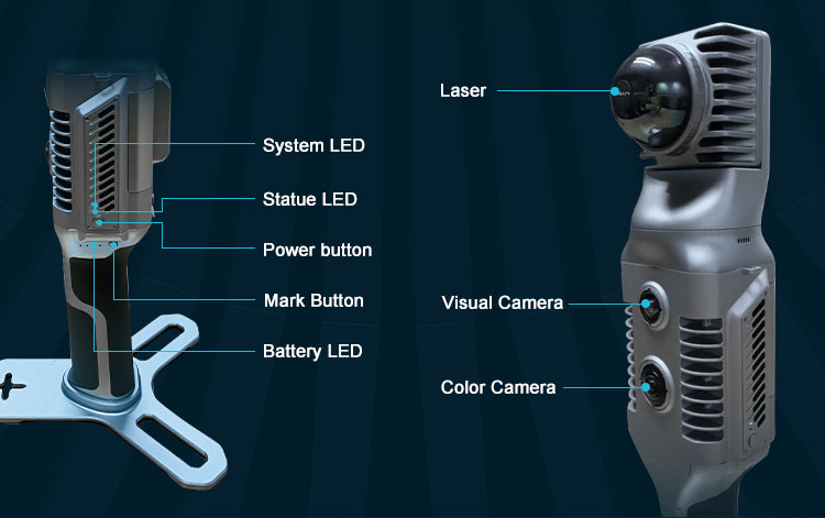 Slam2000| Handheld 3D Laser Scanner-Panoramic Laser FOV-Visual Camera ...