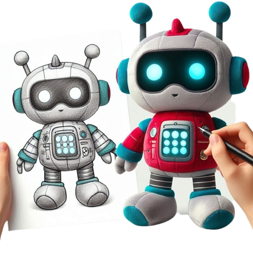 Realistic Soft Plush Robot Cute Plush Toy Make Your Own Design from ...